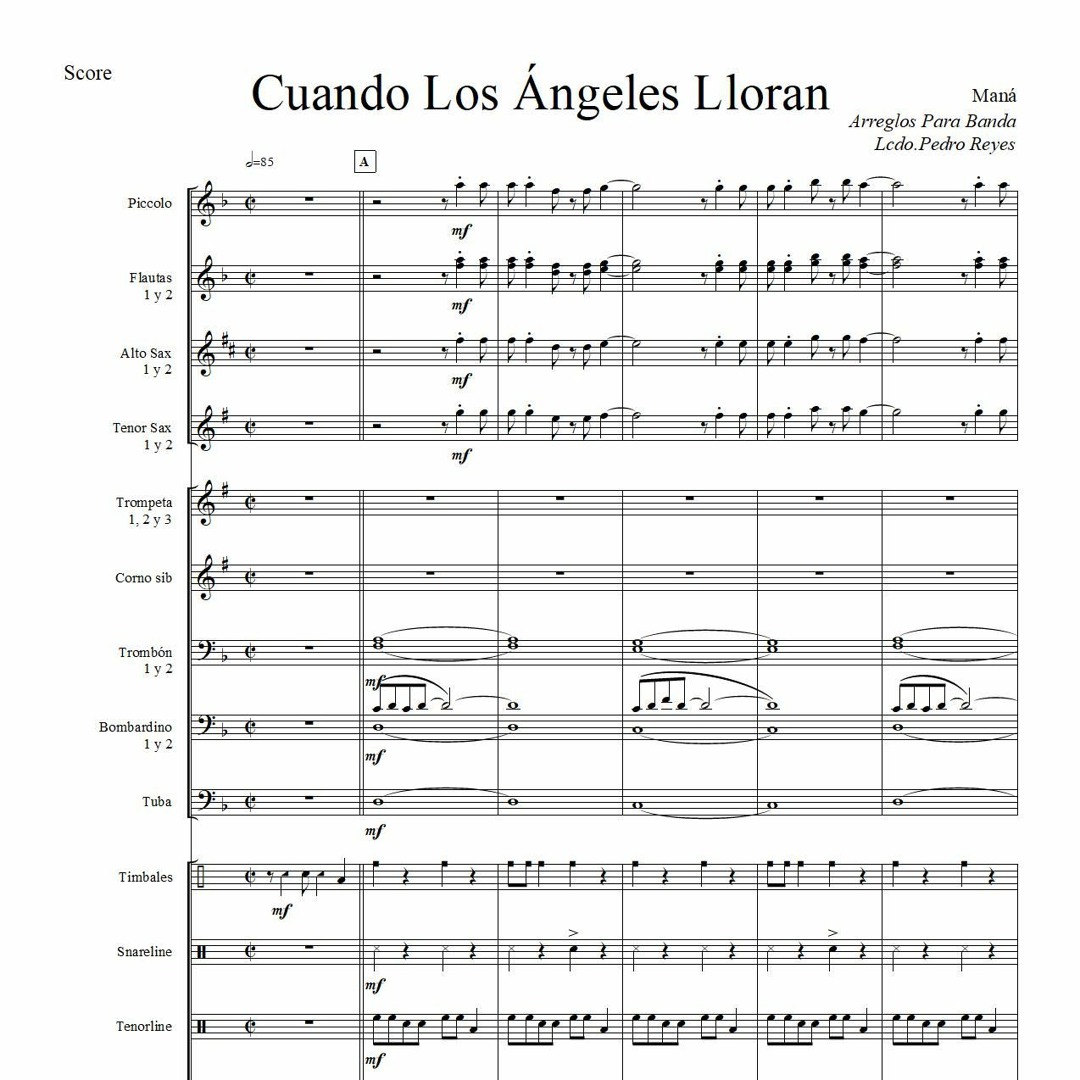 Stream CUANDO LOS ÁNGELES LLORAN - Maná (Arreglo para Banda) by Pedro ...