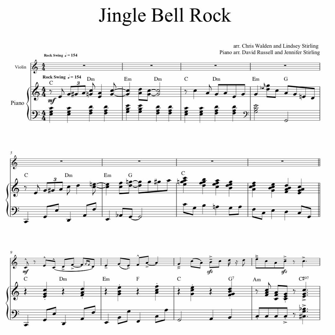 Stream Jingle Bell Rock Piano Accompaniment Sample by Lindsey Stirling ...