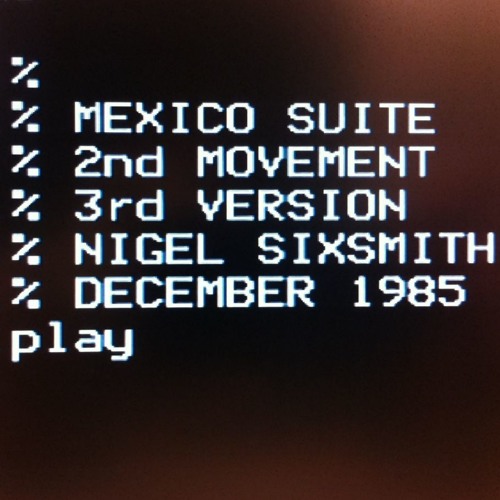 Stream Music 5000 (Acorn BBC Micro): Mexico Suite Pt.2 (Nigel Sixsmith ...