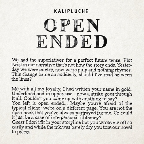 Stream Open ended by Kalipluche | Listen online for free on SoundCloud