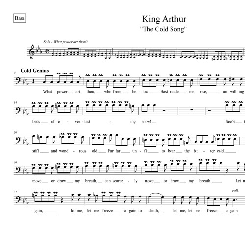 Stream Henry Purcell, King Arthur's The Cold Song (Orchestra Accomp ...