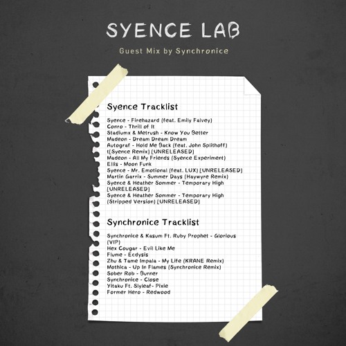 Syence & Synchronice - Syence Lab 005 2019-07-24