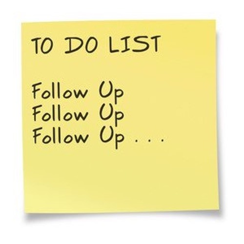 Success Is In The Follow Up