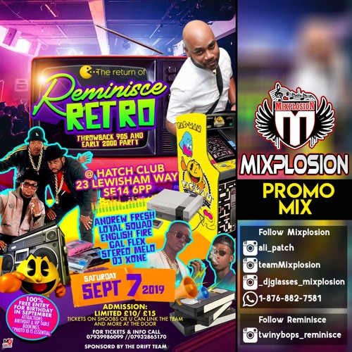 Stream MIXPLOSION REMINISCE RETRO PROMO MIX 2019 by COLIN HYPE | Listen ...