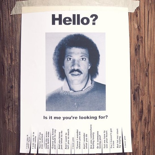 Lionel Richie Hello Is It Me Youre Looking For