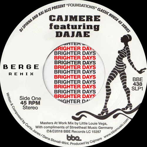 Cajmere ft. Dajae - Brighter Days [CAJUAL]