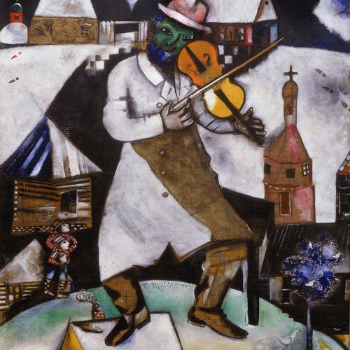 Marc Chagall Violist The Violinist 》By Marc Chagall Poster And