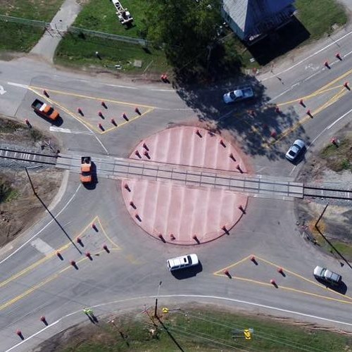 Stream Washington County Intersection With Railroad Crossing Becoming ...