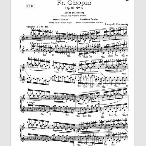 Stream Godowsky: Study No.8 on Chopin Op. 10 No.5 [Ver.2 'On White Keys']. K.P.Bach & P.Eide ...