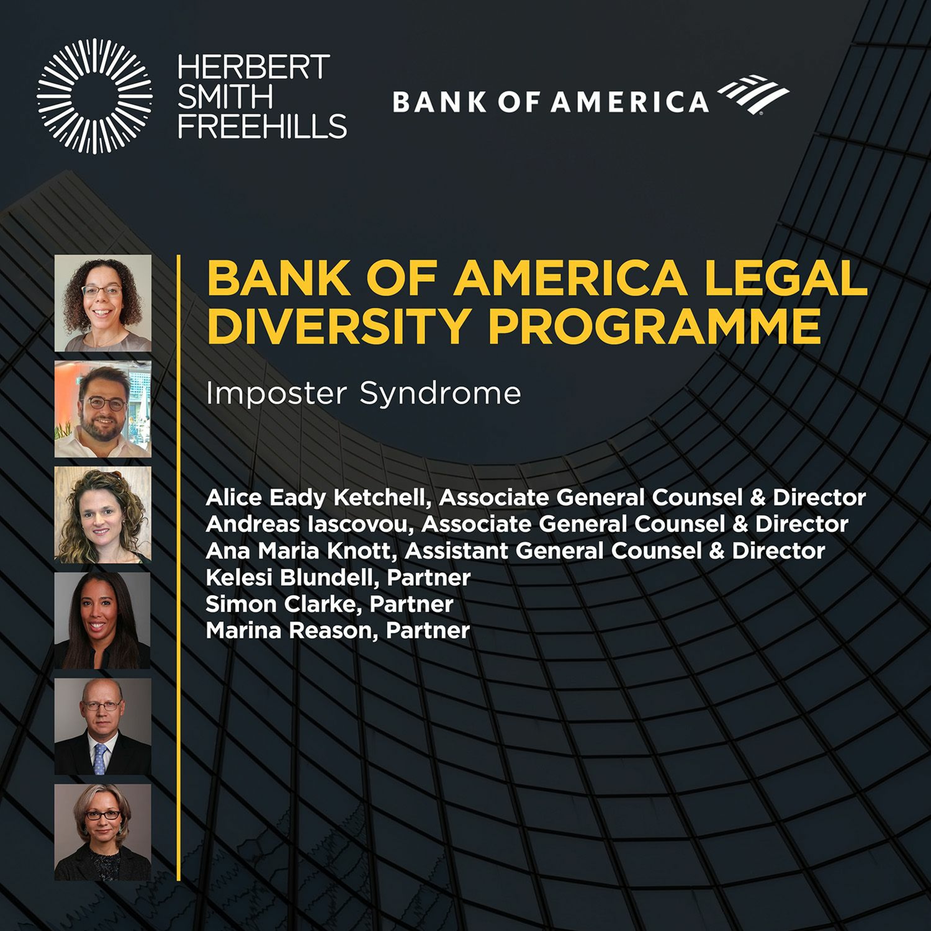 Bank of America Legal Diversity Programme: Imposter Syndrome – Herbert ...