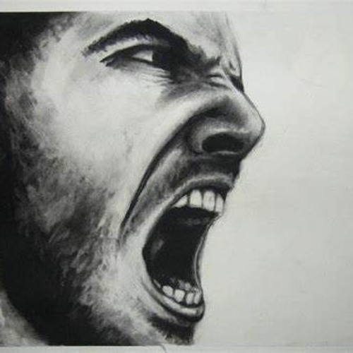 Angry Man Yelling Drawing