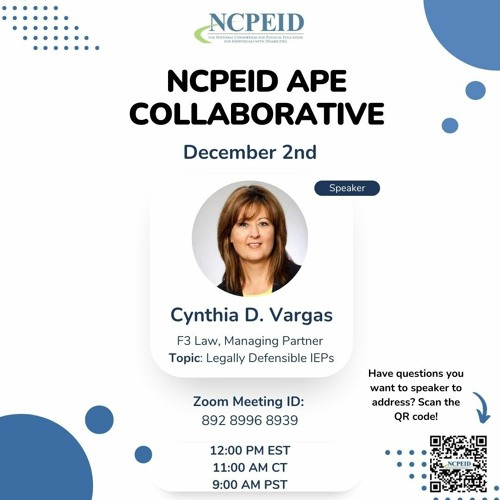 Stream NCPEID December Collaborative: Special Education Law with Dr ...