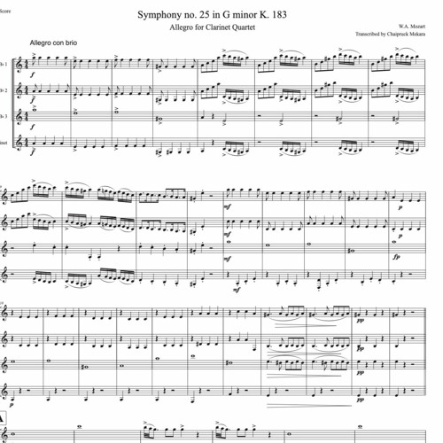 Stream Symphony No. 25 Mozart - String Quartet by chaipruck_m | Listen ...