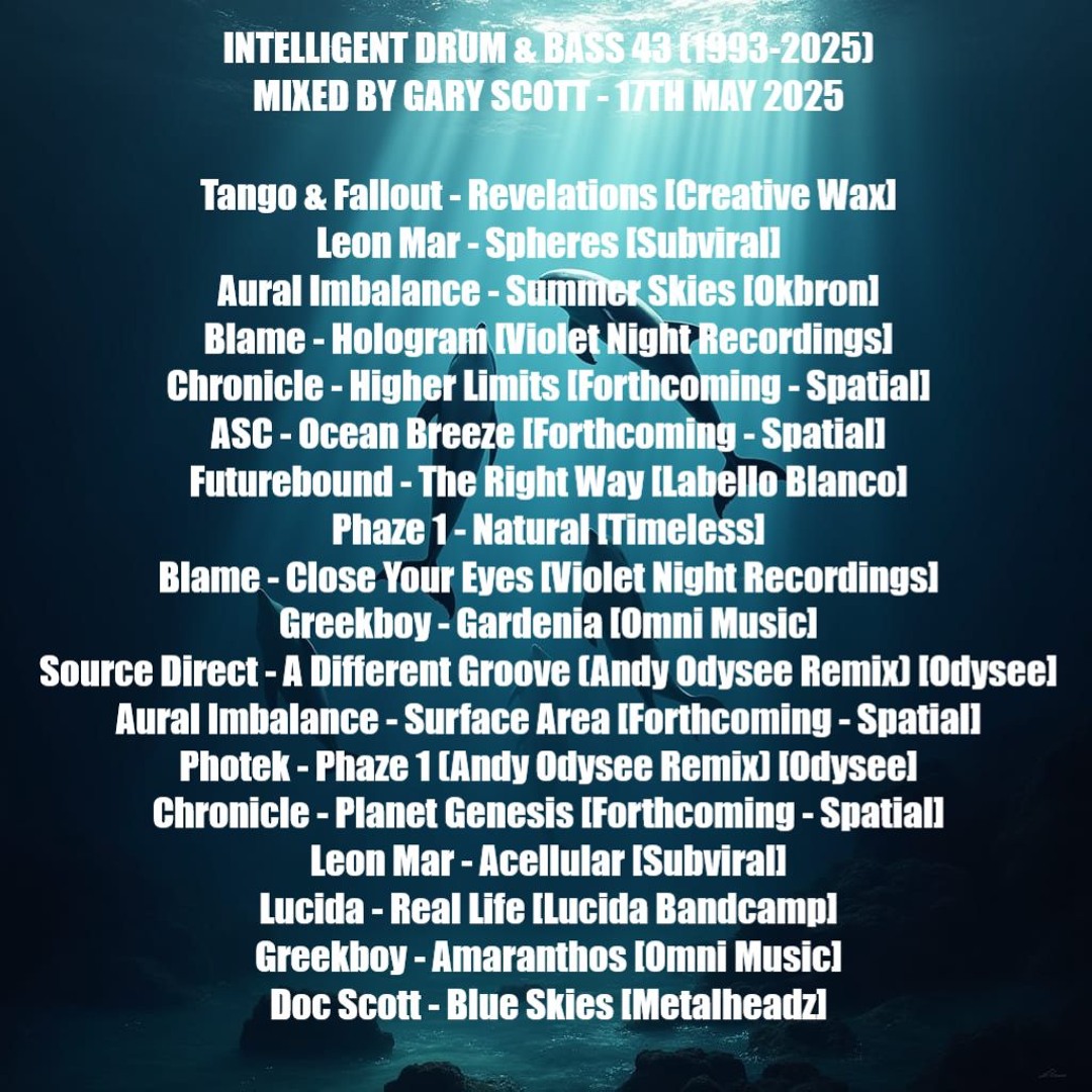 Stream Intelligent Drum and Bass 43 (1993-2025) - 17th May 2025 - Mixed ...