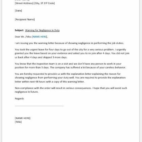 Stream Sample Warning Letter Negligence Of Duty from Kristen | Listen ... Stream Sample Warning Letter Negligence Of Duty from Kristen | Listen ...
