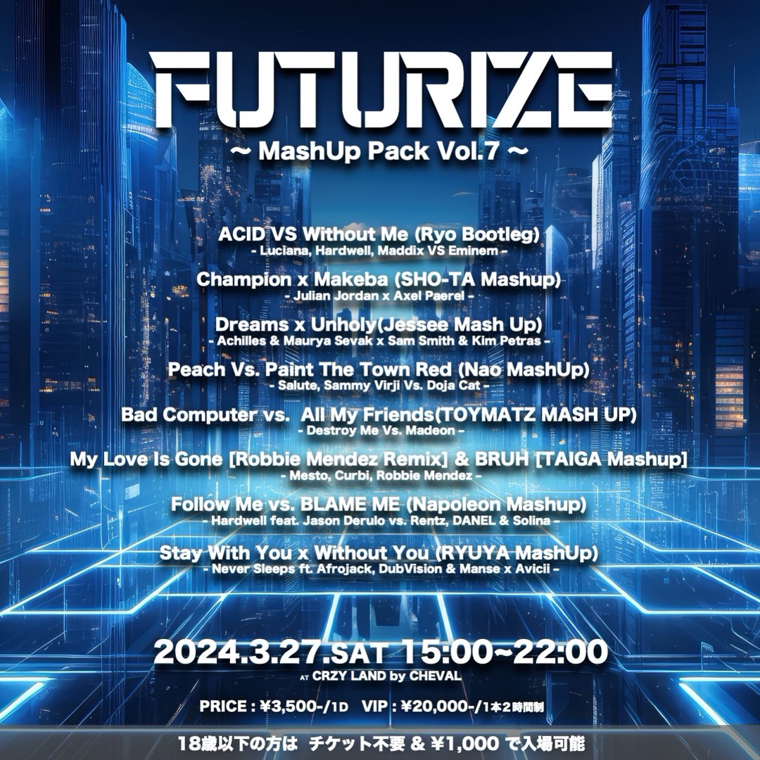 Stream [FREEDOWNLOAD]MashUp Pack vol.7 from FUTURIZE lV by DJ RYUYA | Listen online for free on ...