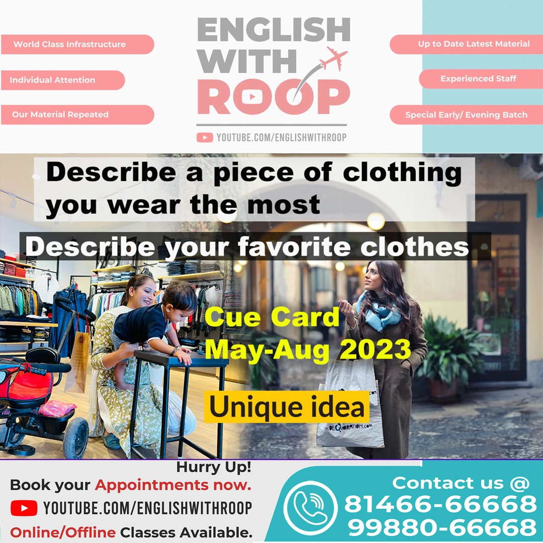 Stream Describe A Piece Of Clothing You Wear The Most Cue Card from ...