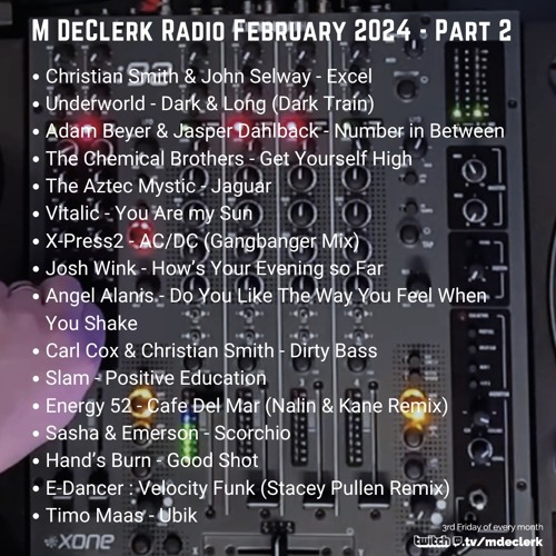 Stream M DeClerk Radio 24 February 2024 (Vinyl special part 2) by M DeClerk // Marty Clerkin ...
