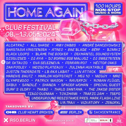 Stream Home Again Club Festival @ RSO.BERLIN 09/05/24 by Sabu! | Listen ...