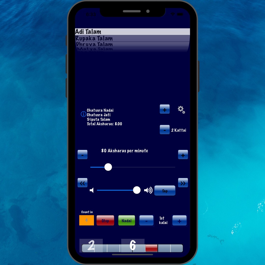 Stream Talanome Adi Talam @80 bpm Open/Closed Bell (1 Kattai - C tuning ...