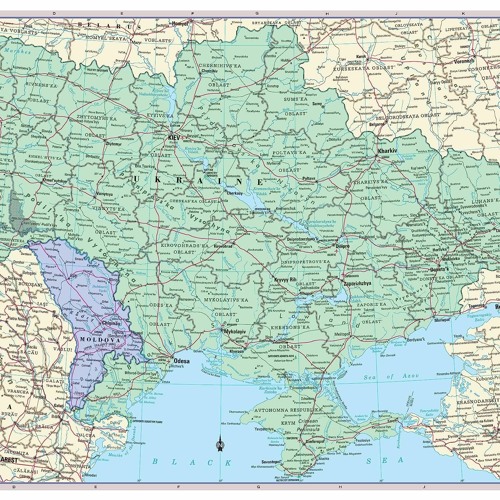 Stream (PDF) Cool Owl Maps Ukraine, Moldova Wall Poster - Paper from ...