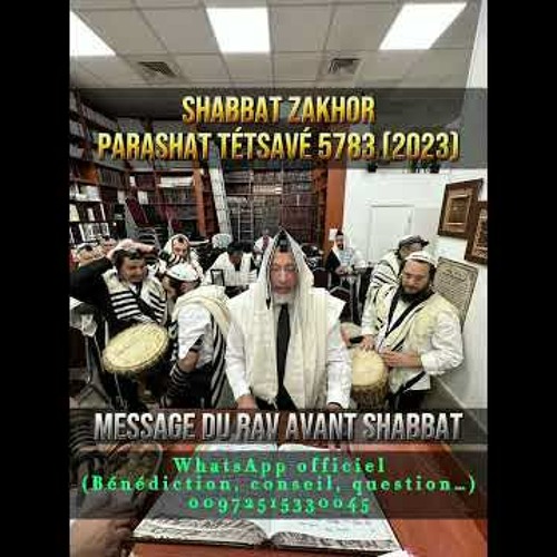 Stream Paracha Tétsavé 2023 - Shabbath Zakhor - Message du Rav avant Shabbat by Rav David ...