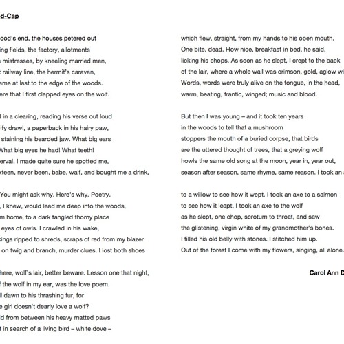 Stream 168 Little Red Cap by Carol Ann Duffy, read by Beatie Edney by ...