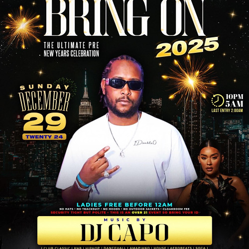 Stream BRING ON 2025 PRE NEW YEARS PARTY LIVE AUDIO 100% GYAL TUNE by ...