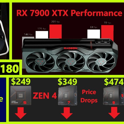 Stream episode 180. RTX 4080 Launch, RX 7900 XTX Performance, Zen 4 ...
