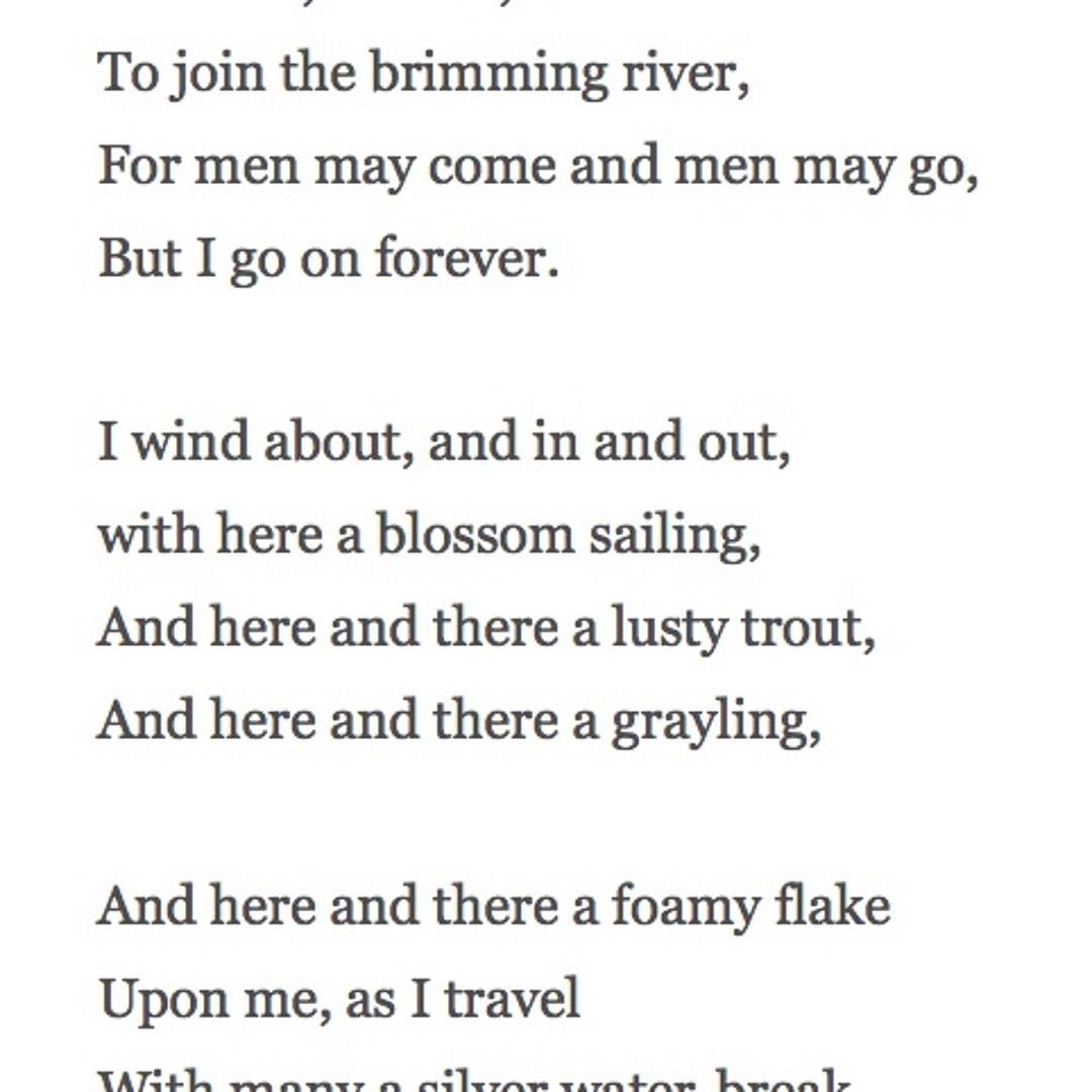 Stream 503 The Brook by Alfred, Lord Tennyson, read by Indira Varma by ...