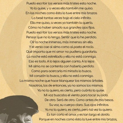 Stream Poema 20 De Pablo Neruda by Julio Aquiles Fondeur | Listen ...
