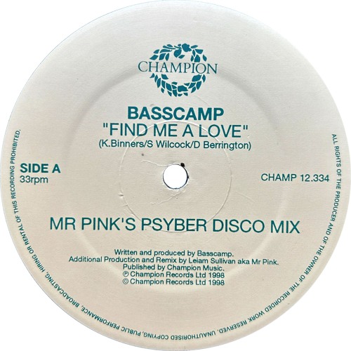 Stream Basscamp - Find Me A Love (Mr Pink Psyber Disco Mix) (1998) by ...