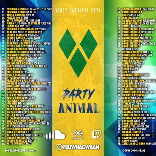 Stream PARTY ANIMAL 2K24 "ST VINCENT CARNIVAL VINCY MAS 2024 SOCA MIX ...
