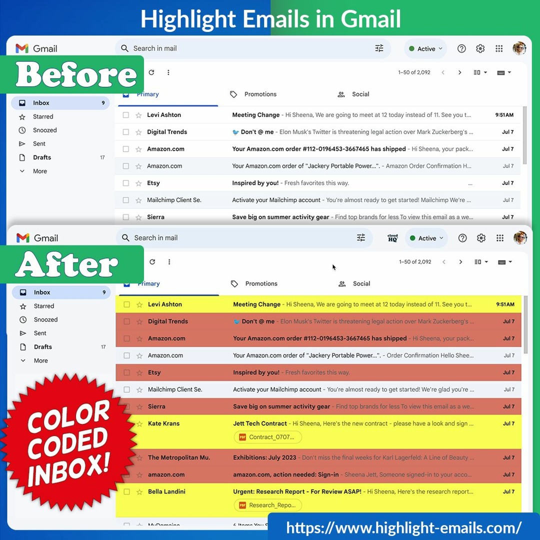 Stream episode How to Highlight Emails in Gmail by cloudHQ podcast | Listen online for free on ...
