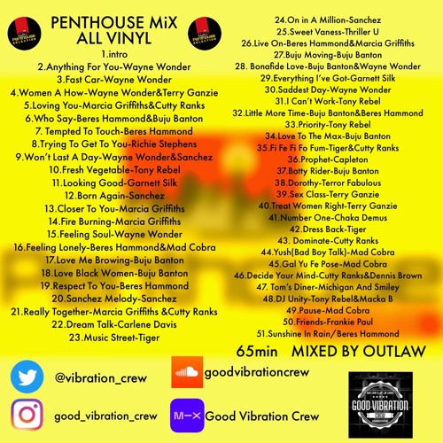 Stream ALL VINYL MIX~PENTHOUSE ~ by OUTLAW ~GOOD VIBRATION CREW ...