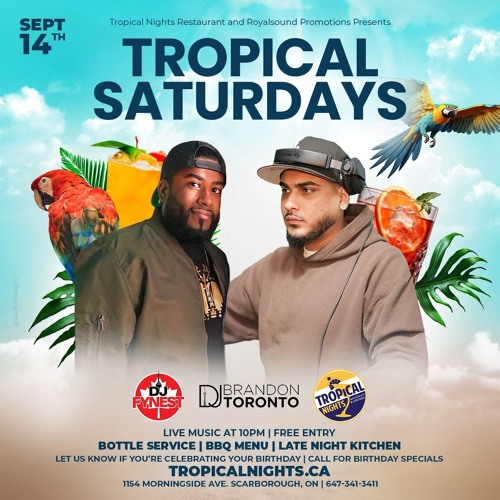 Stream TROPICAL SATURDAYS - DJ BRANDON x DJ FYNEST x DNA (LIVE AUDIO ...
