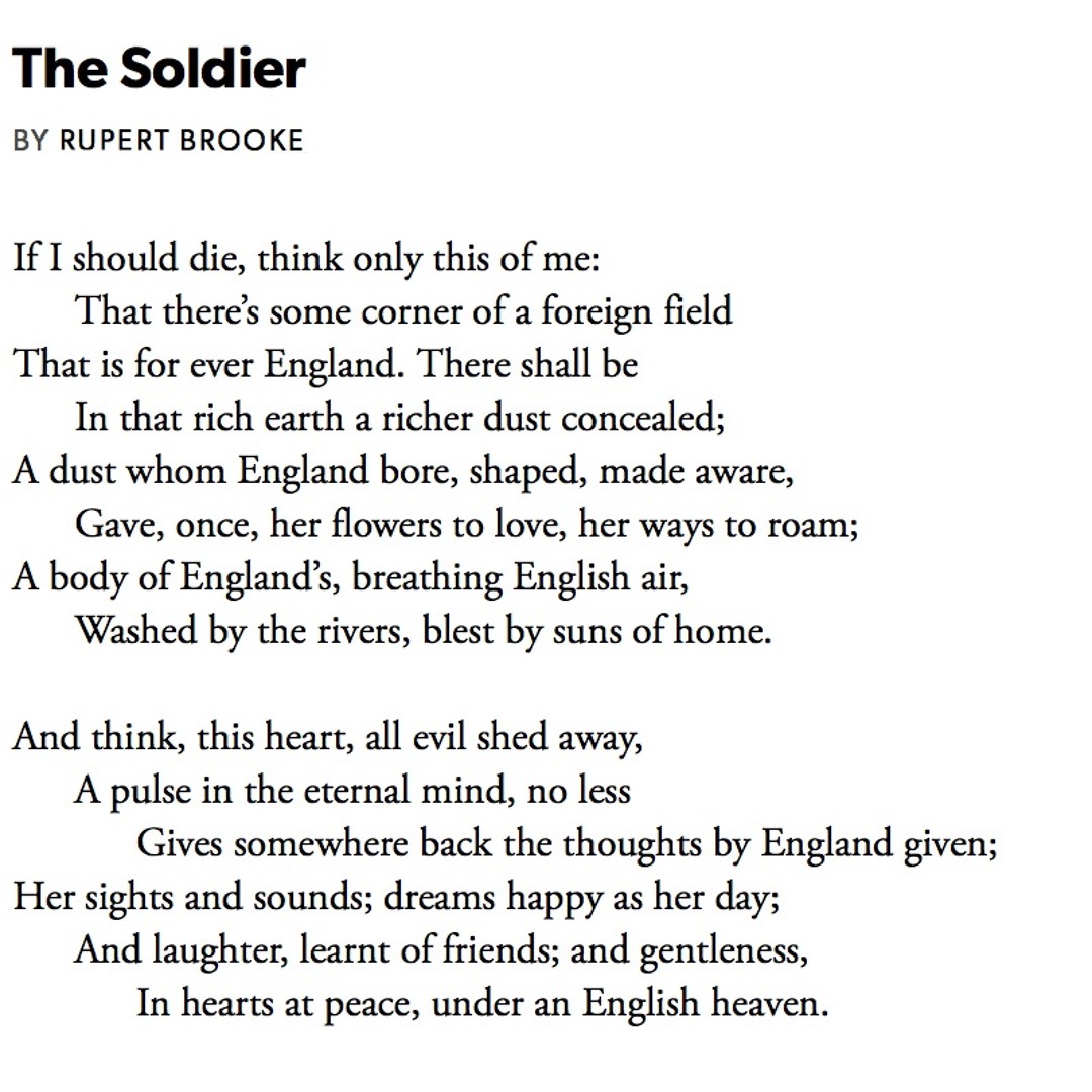 Stream 108 The Soldier by Rupert Brooke, read by Paterson Joseph by ...