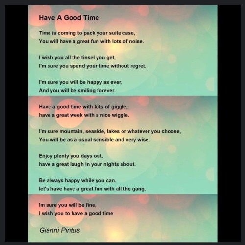 Stream "Have A Good Time" poem by Gianni Pintus by T'CHALLA 4EVA👑🕊 ...