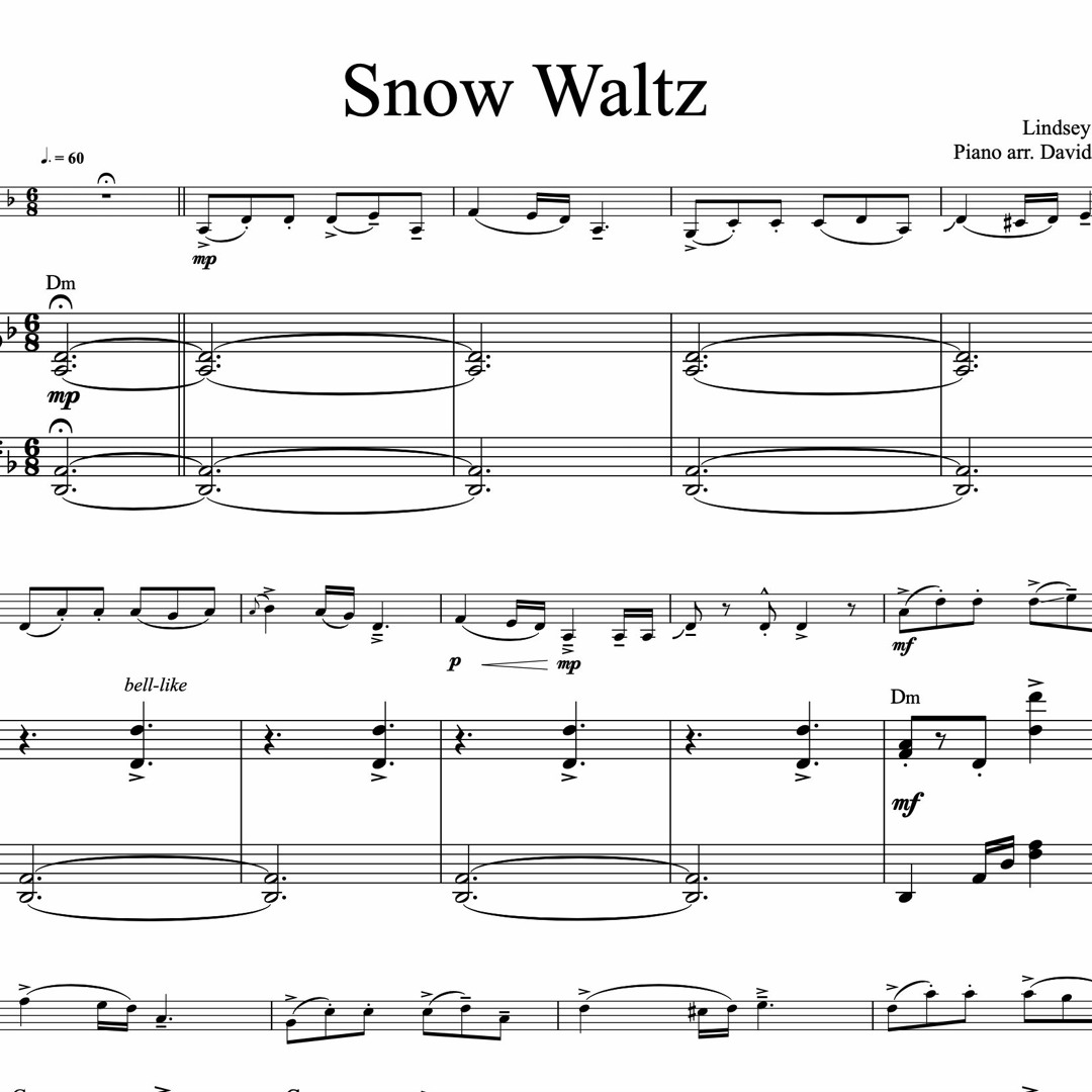 Stream Snow Waltz Piano Accompaniment Sample by Lindsey Stirling Sheet ...