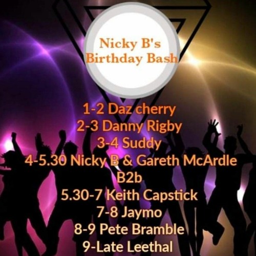 Stream nicky b and gareth mcardle b2b - nickys birthday bash livestream ...