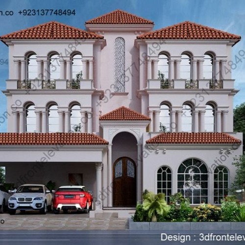 Stream 8 Bed Rooms House Floor Map With Basement Three Storey Elevation ...