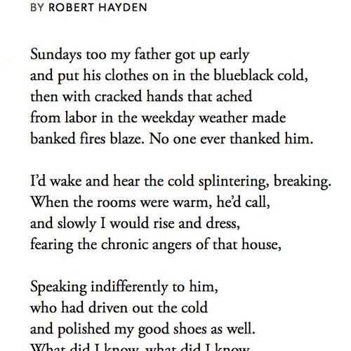 Stream 260 Those Winter Sundays by Robert Hayden, read by Adrian Lester ...