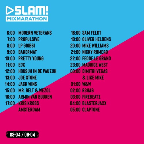 Stream SLAM! Mixmarathon (08-04-2022) by Propulsive | Listen online for ...