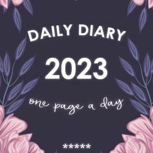 Stream (+ %TreOrn# Daily Diary 2023 One Page A Day, Purple Flower Cover | 365 days Fully lined ...