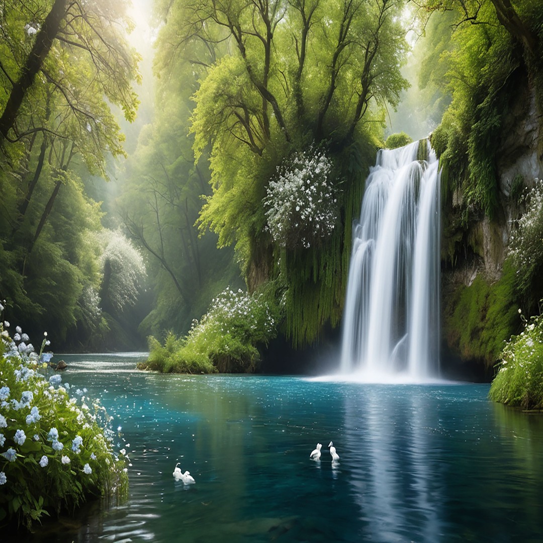 Stream 1 Hour Bird Song and Waterfall Sounds Relaxation by Pineal ...