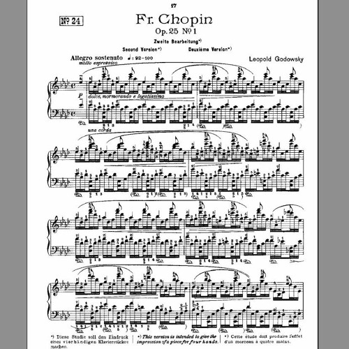 Stream Godowsky: Study No. 24 On Chopin Op.25 - 1 'Aeolian' [v.2]. KP ...