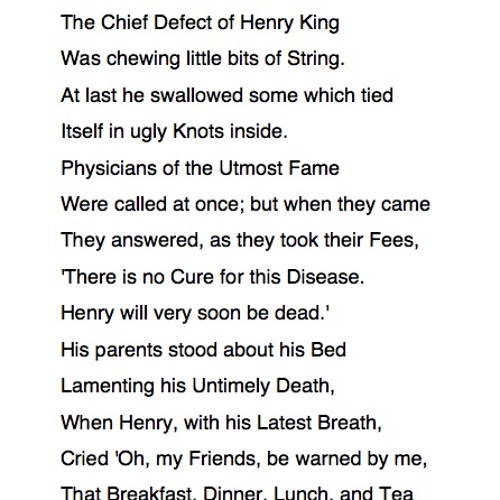 Stream 207 Henry King by Hilaire Belloc by Samuel West #PandemicPoems ...