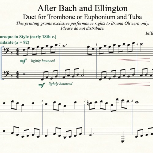 Stream After Bach and Ellington by Traster, Trom or Euph and Tba Duet ...