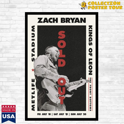 Stream Zach Bryan East Rutherford, NJ July 18-20 2025 Concert Poster by ...