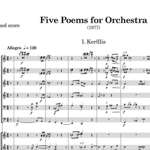 Stream Five Poems for Orchestra (1977) by Richard.Rausch.Composer ...